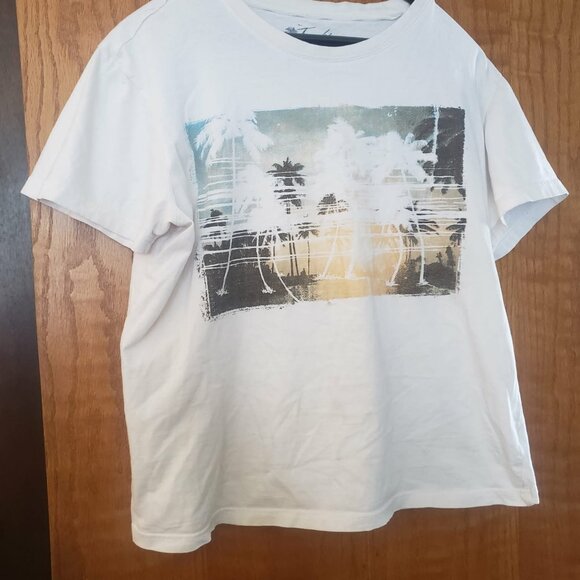 Trunk Ltd | Shirts | Trunk Ltd Tropical Palm Graphic Tee White Mens Ml ...